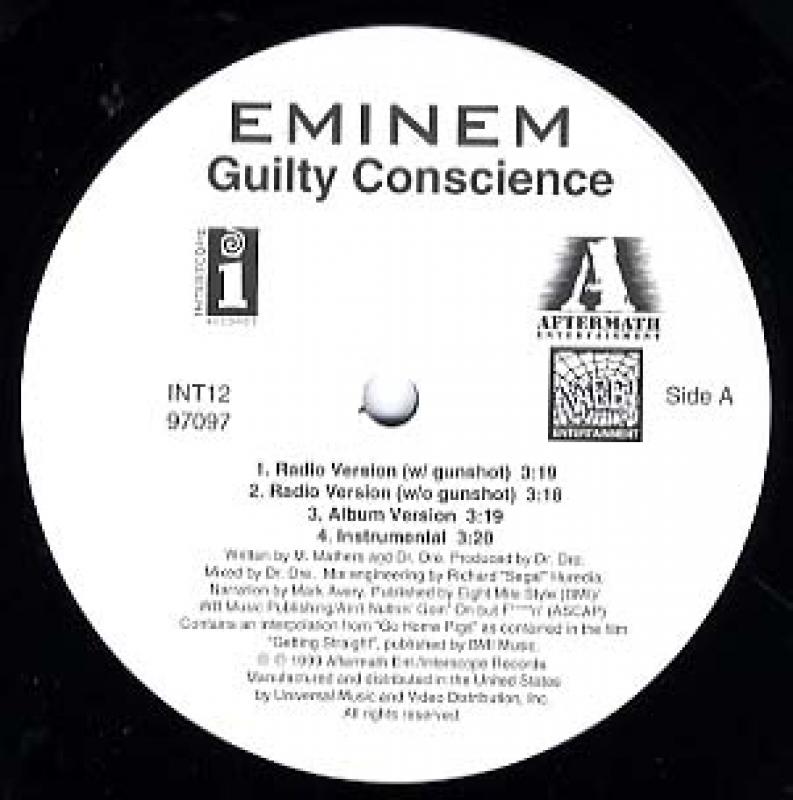 EMINEM feat Dr. Dre/GUILTY CONSCIENCE / I'M SHADY レコード通販・買取はサウンドファインダー