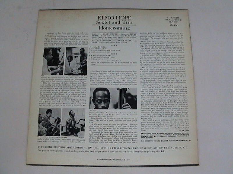 Elmo Hope/Homecoming! レコード通販・買取はサウンドファインダー