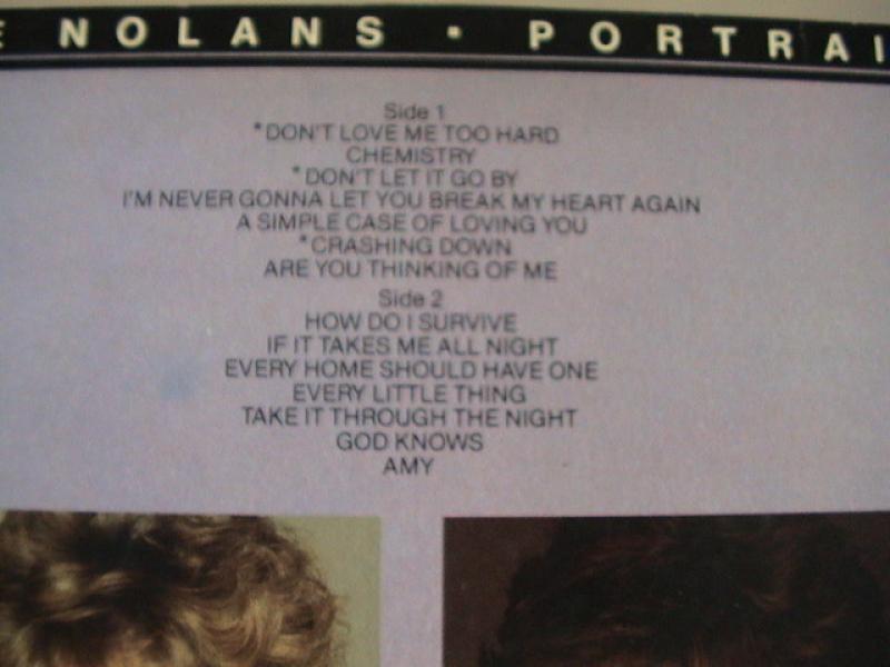 The Nolans/Portrait レコード通販・買取のサウンドファインダー