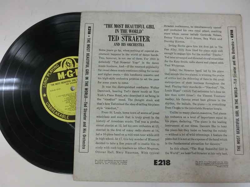 Ted Straeter/The Most Beautiful Girl In The World レコード通販・買取はサウンドファインダー