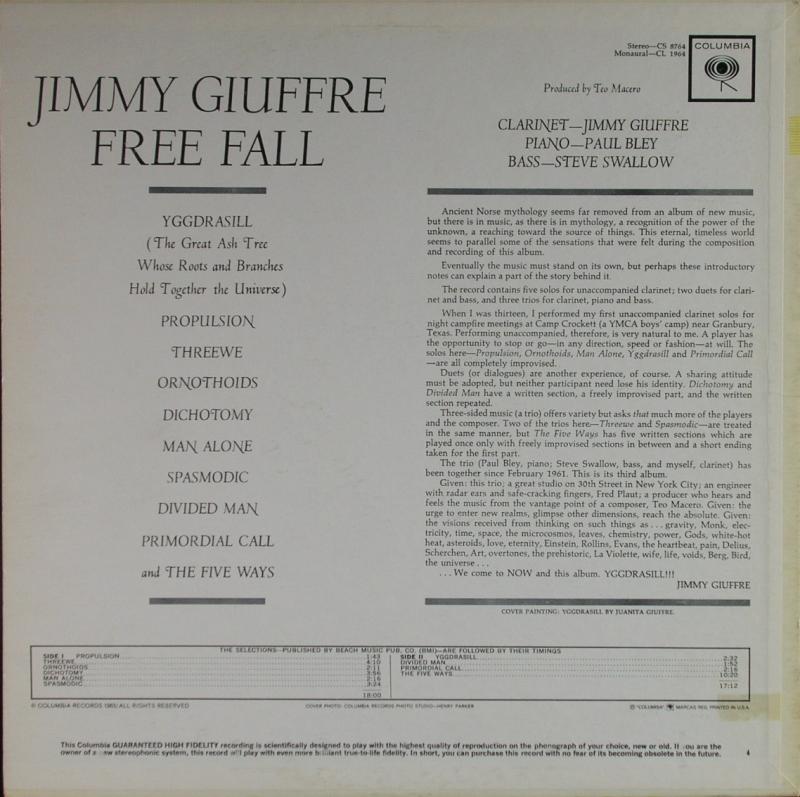Jimmy Giuffre /Free Fall レコード通販・買取はサウンドファインダー