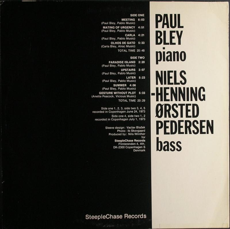 Paul Bley /NHOP（Niels-Henning Orsted Pedersen） レコード通販・買取はサウンドファインダー