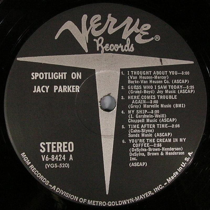 Jacy Parker /Spotlight On Jacy Parker レコード通販・買取はサウンドファインダー