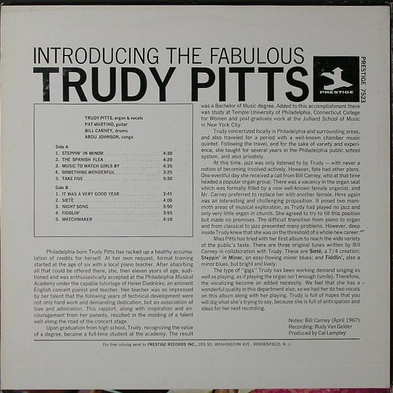 Trudy Pitts /Introducing The Fabulous Trudy Pitts レコード通販・買取はサウンドファインダー