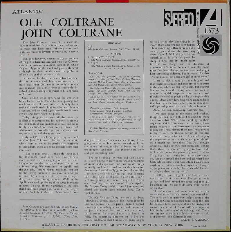 John Coltrane /Ole Coltrane レコード通販・買取はサウンドファインダー