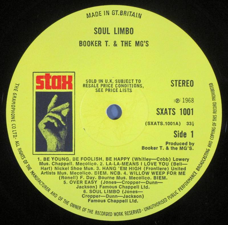 Booker T. And The M.G.'s/Soul Limbo レコード通販・買取はサウンドファインダー