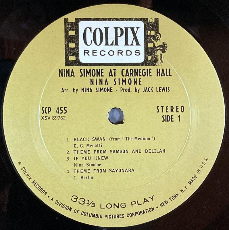 Nina Simone/At Carnegie Hall レコード通販・買取はサウンドファインダー