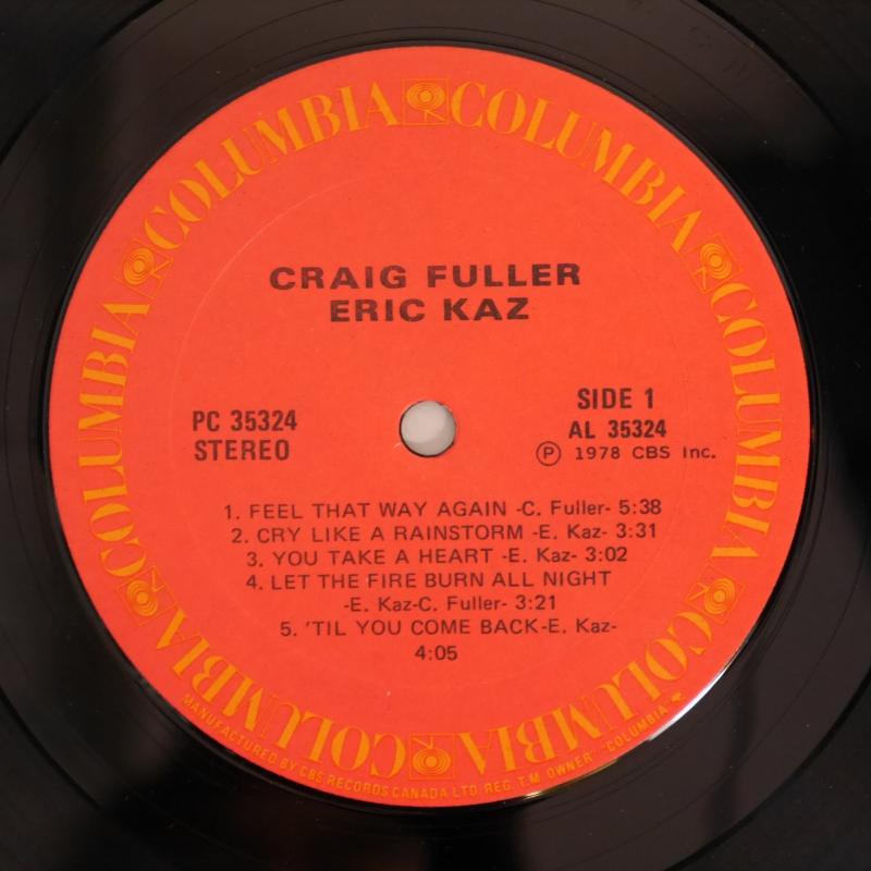 Craig Fuller Eric Kaz /Craig Fuller Eric Kaz レコード通販・買取はサウンドファインダー