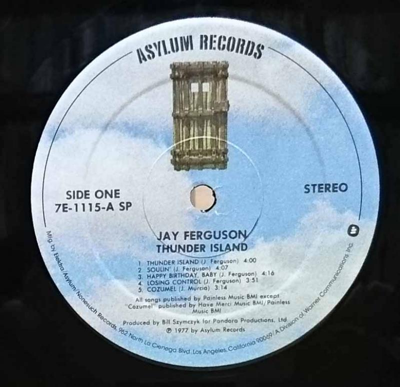 JAY FERGUSON/Thunder Island レコード通販・買取はサウンドファインダー