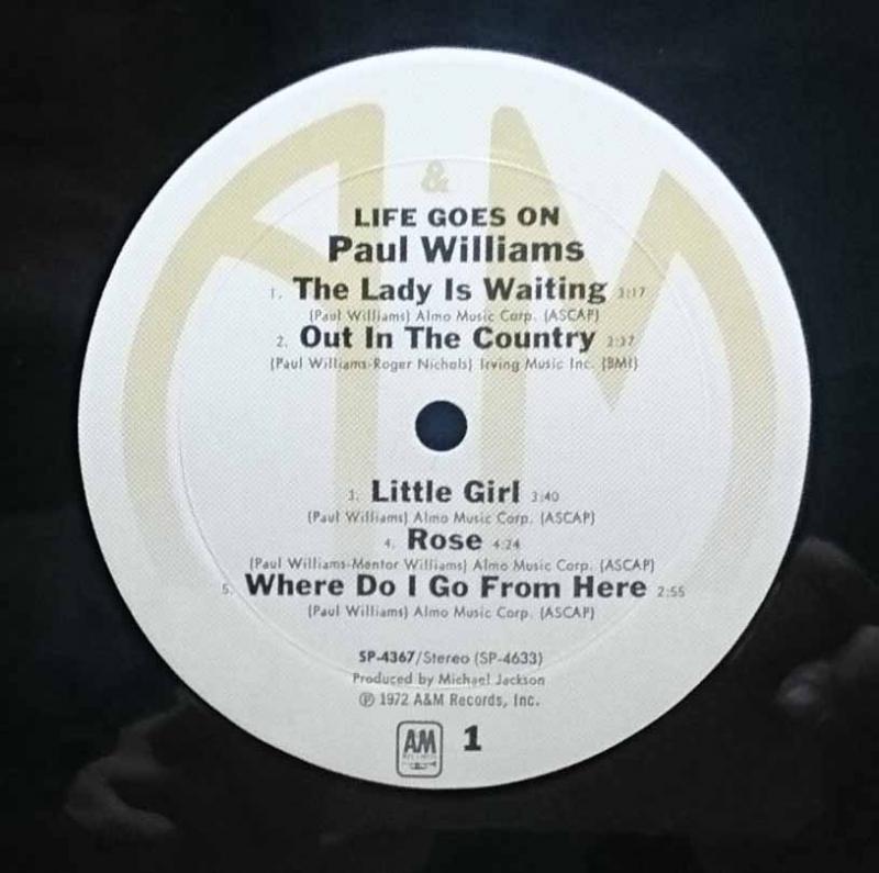 PAUL WILLIAMS/Life Goes On レコード通販・買取はサウンドファインダー